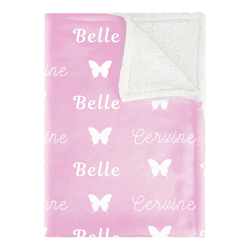 Personalized 2ply Sherpa Name Blanket – Cygnuscustom