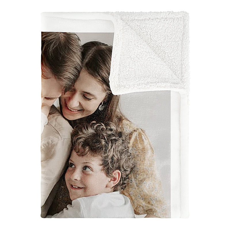 Custom Blankets Sherpa Weighted Baby Blanket Personalized Photo Blanke ...