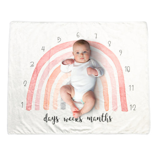 Baby Milestone Blankets | Soft Fleece Monthly Milestone Blankets for ...